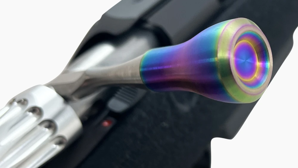 Intermediate sized bolt knob - titanium (burnt finish) - 5/16"x24 TPI